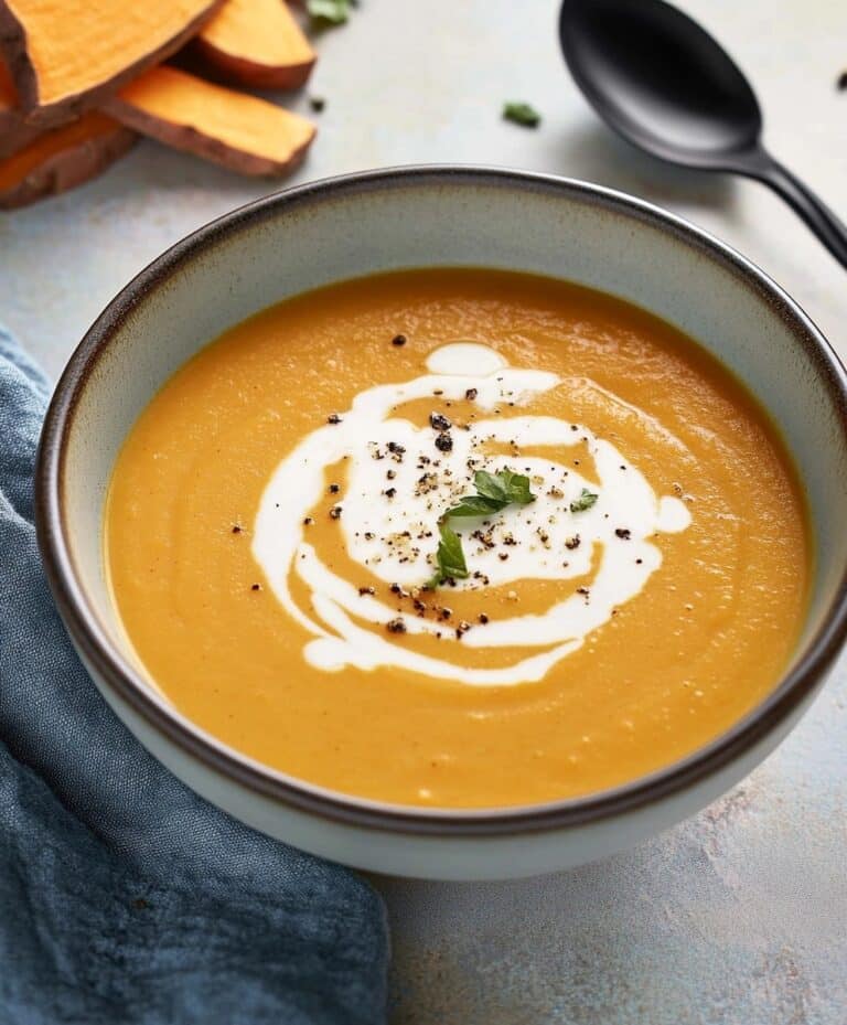 Roasted Sweet Potato Soup Recipe - Recipe Flash