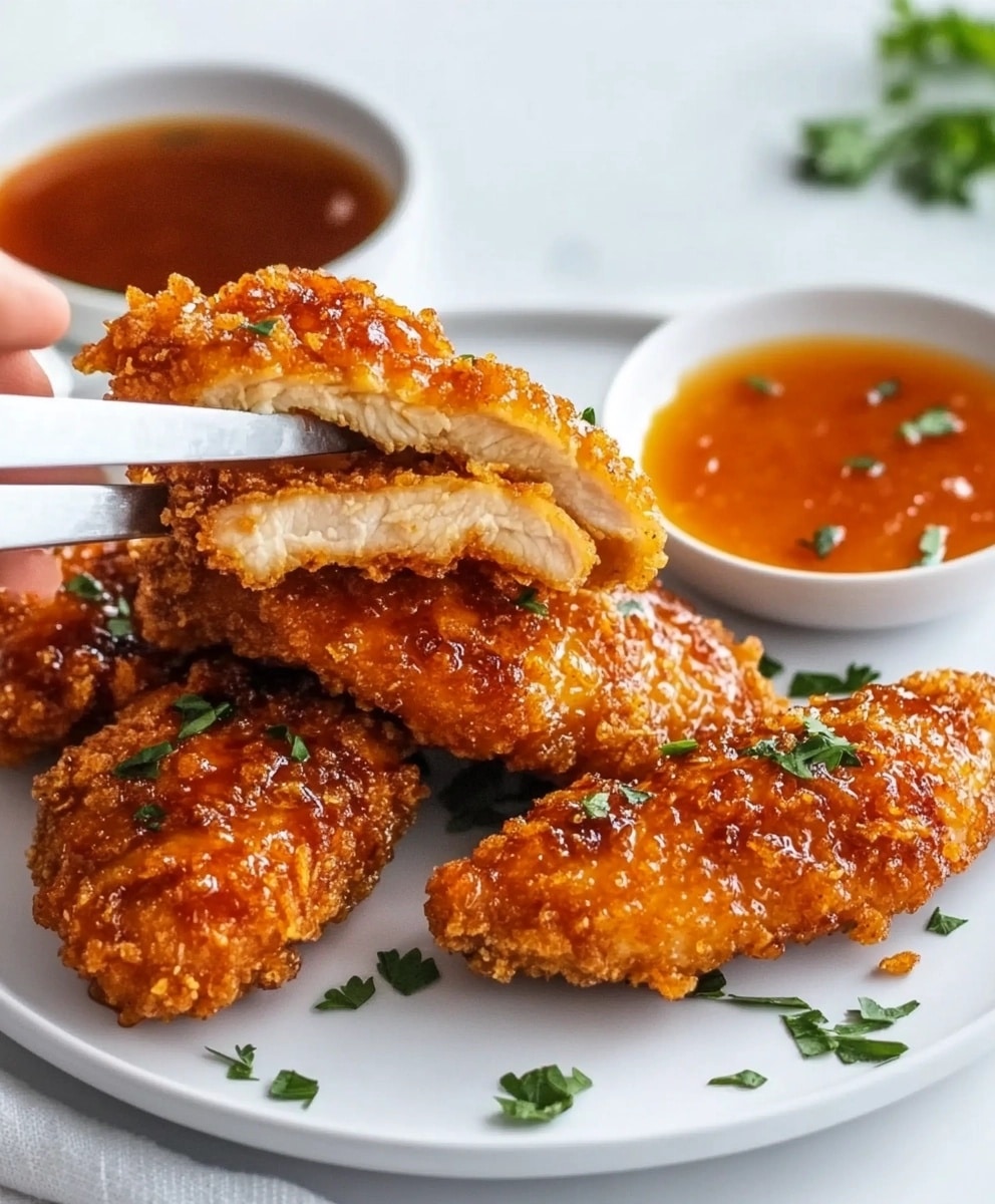 Baked Crunchy Hot Honey Chicken Recipe - Recipe Flash