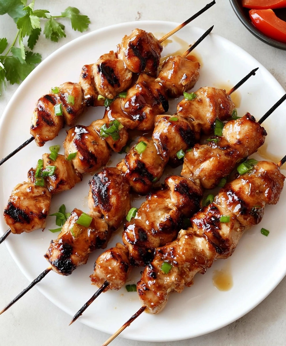 Honey Garlic Chicken Skewers Recipe - Recipe Flash