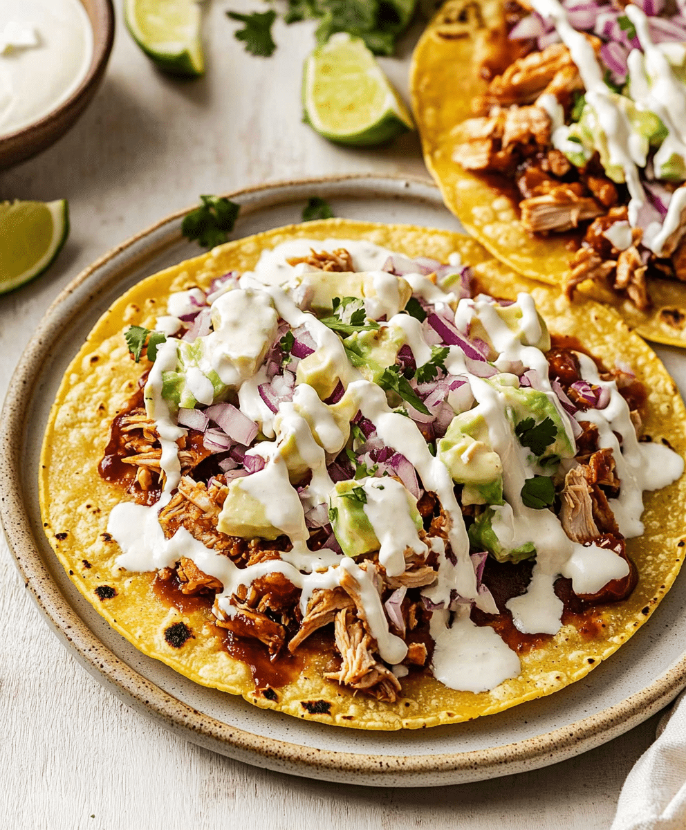 Barbecue Chicken Tostadas Recipe - Recipe Flash