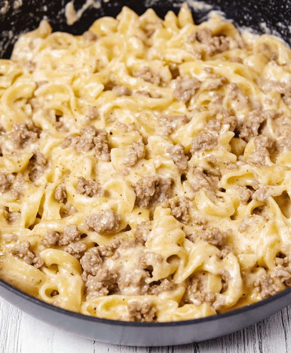 Ground Beef Alfredo Recipe - Recipe Flash
