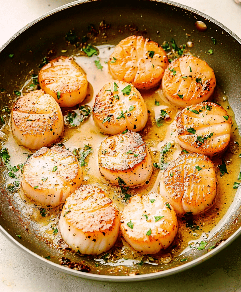 Buttery Garlic Seared Scallops Recipe - Recipe Flash