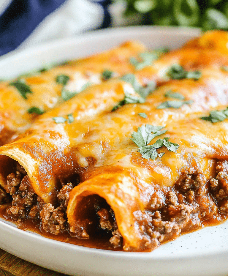 Easy Ground Beef Enchiladas Recipe - Recipe Flash