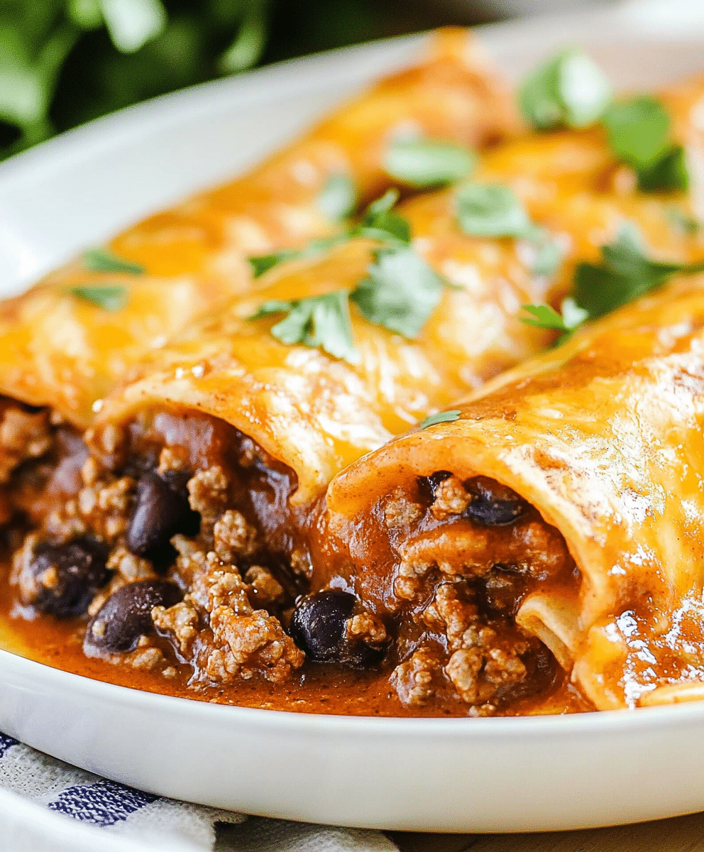 Easy Ground Beef Enchiladas Recipe - Recipe Flash