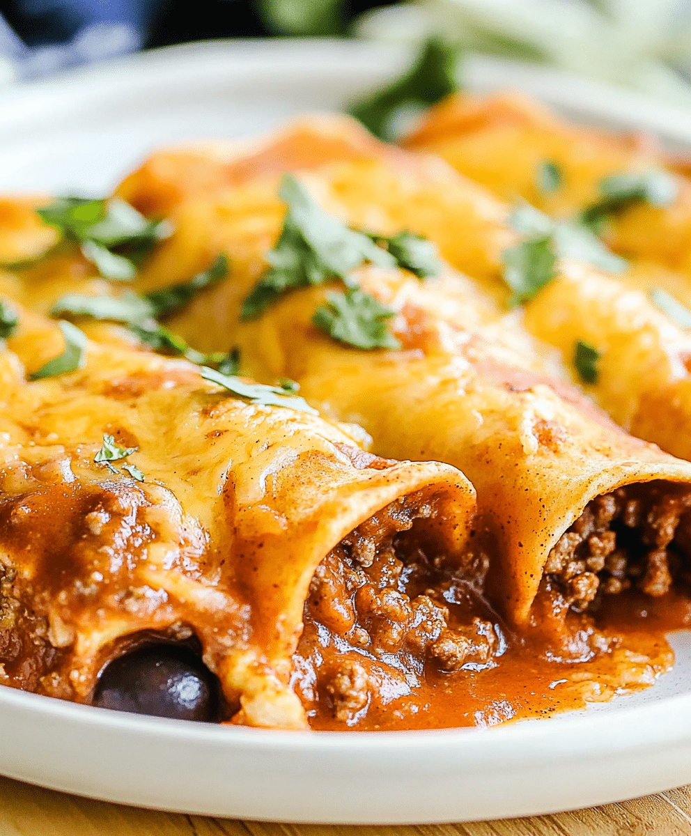 Easy Ground Beef Enchiladas Recipe - Recipe Flash