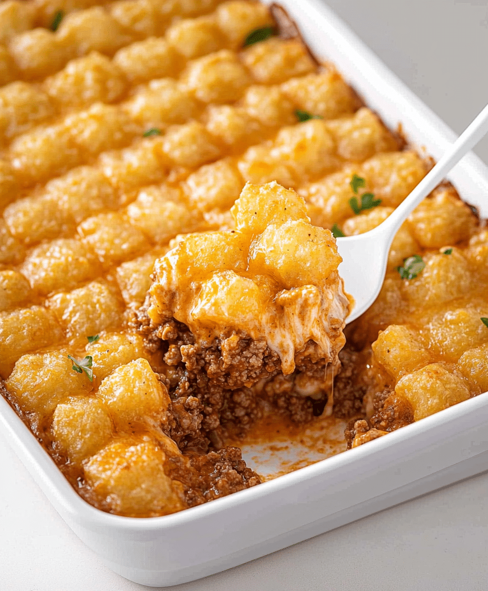 Tater Tot Casserole With Ground Beef Recipe - Recipe Flash