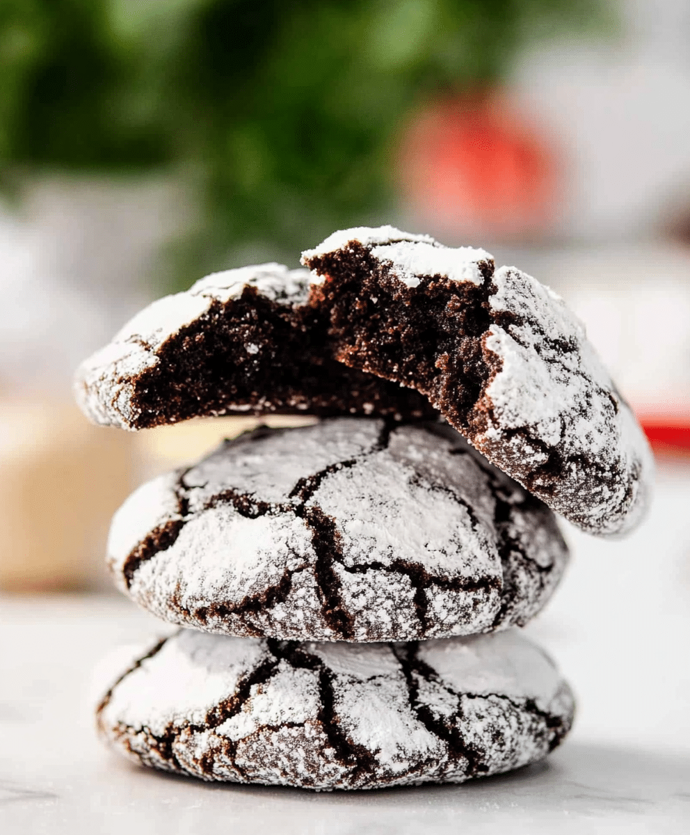 Chewy Chocolate Crinkle Cookies Recipe - Recipe Flash