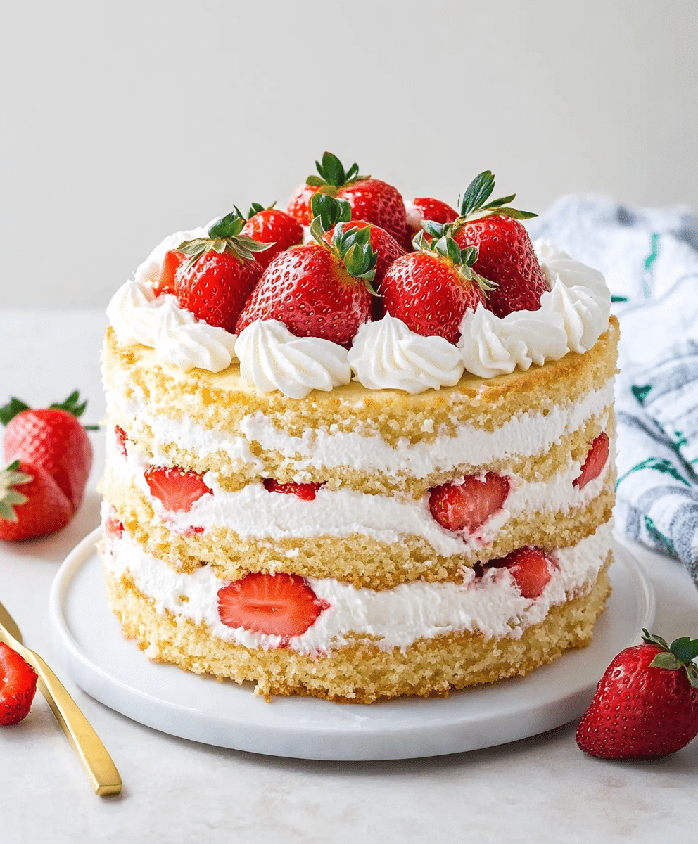 Strawberry Shortcake Cake Recipe - Recipe Flash