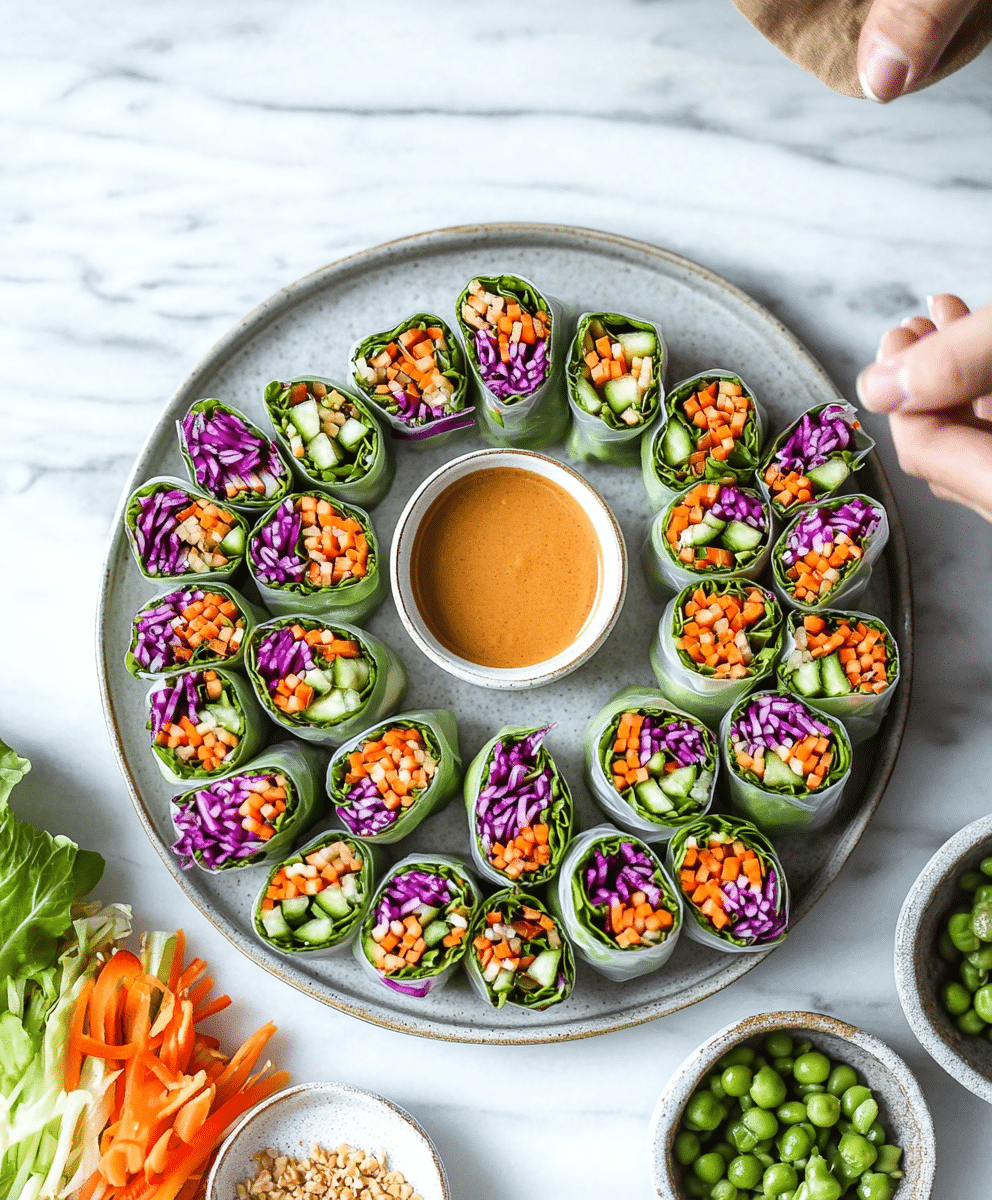 Vegetable Spring Rolls With Peanut Sauce Recipe - Recipe Flash