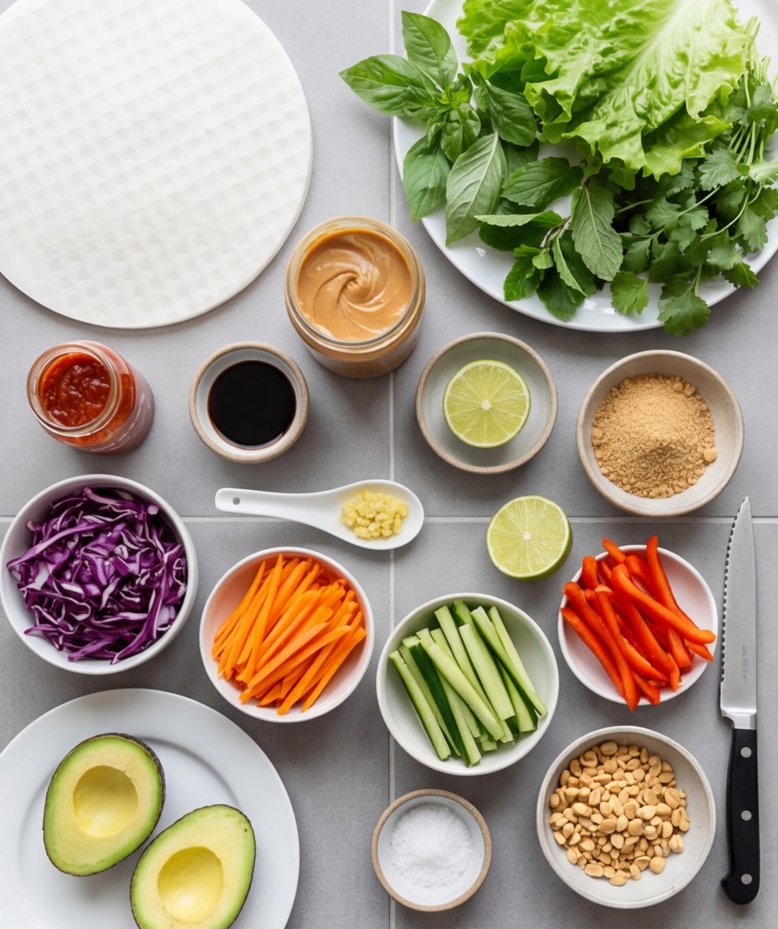 Vegetable Spring Rolls With Peanut Sauce Recipe